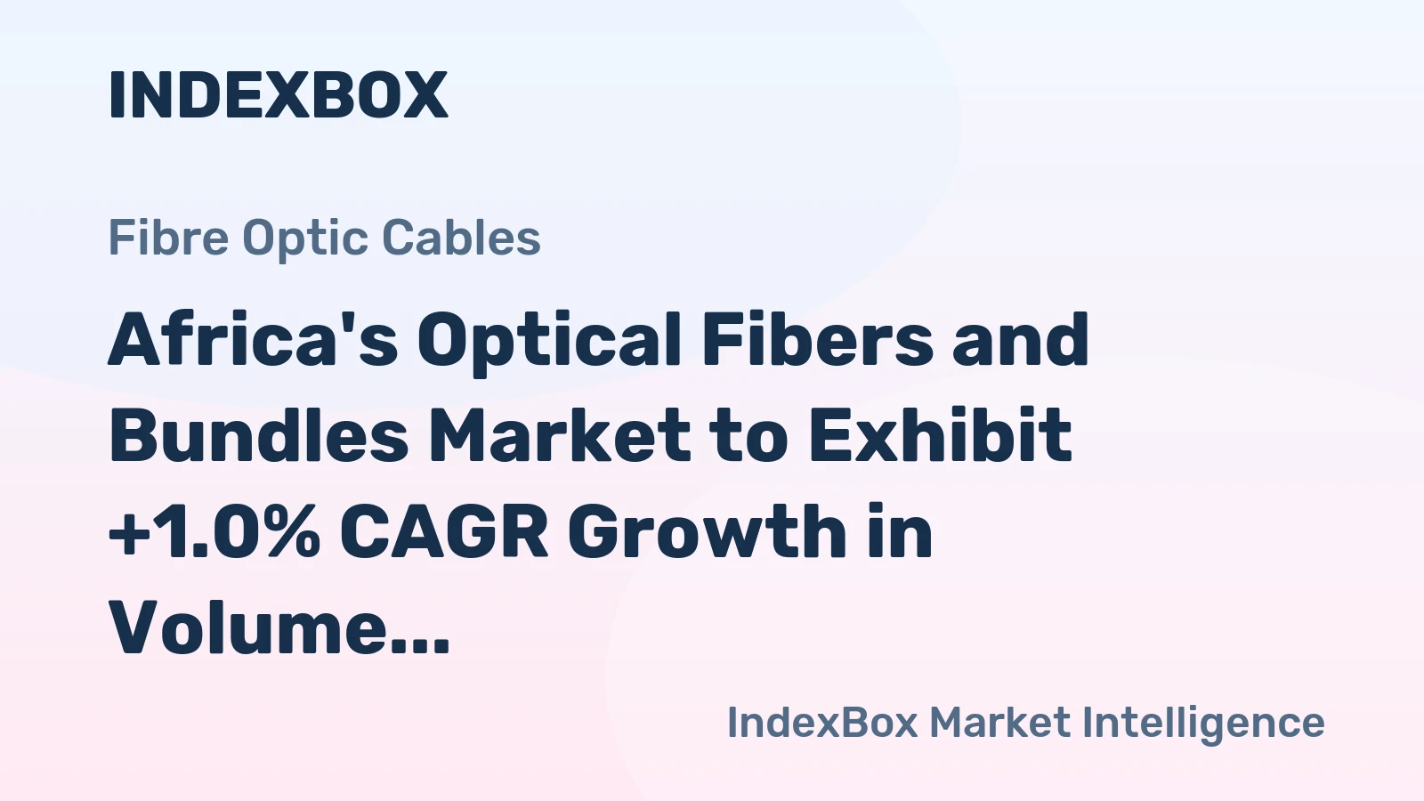 Africa's Optical Fibers and Bundles Market to Exhibit +1.0% CAGR Growth in Volume by 2035