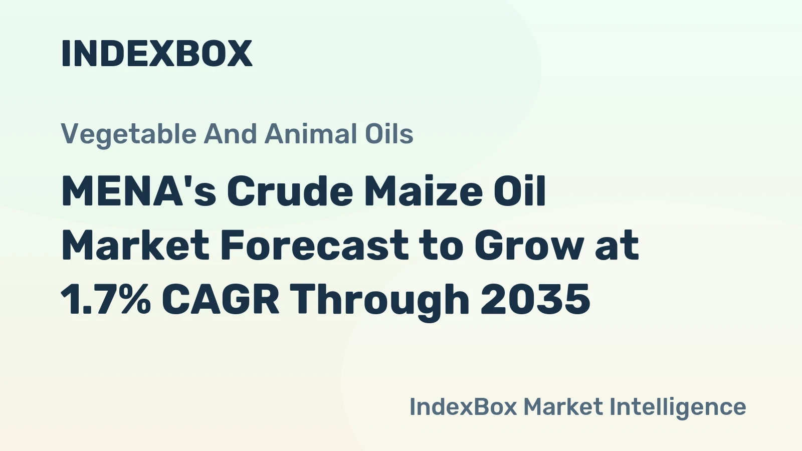 MENA's Crude Maize Oil Market Forecast to Grow at 1.7% CAGR Through 2035
