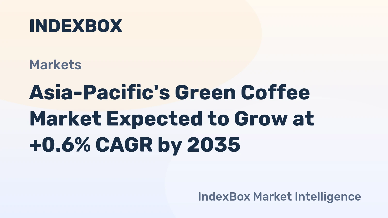 Asia-Pacific's Green Coffee Market Expected to Grow at +0.6% CAGR by 2035