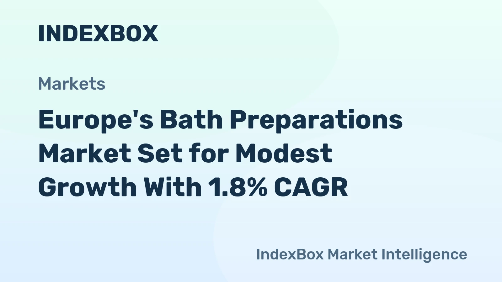 Europe's Bath Preparations Market Set for Modest Growth With 1.8% CAGR
