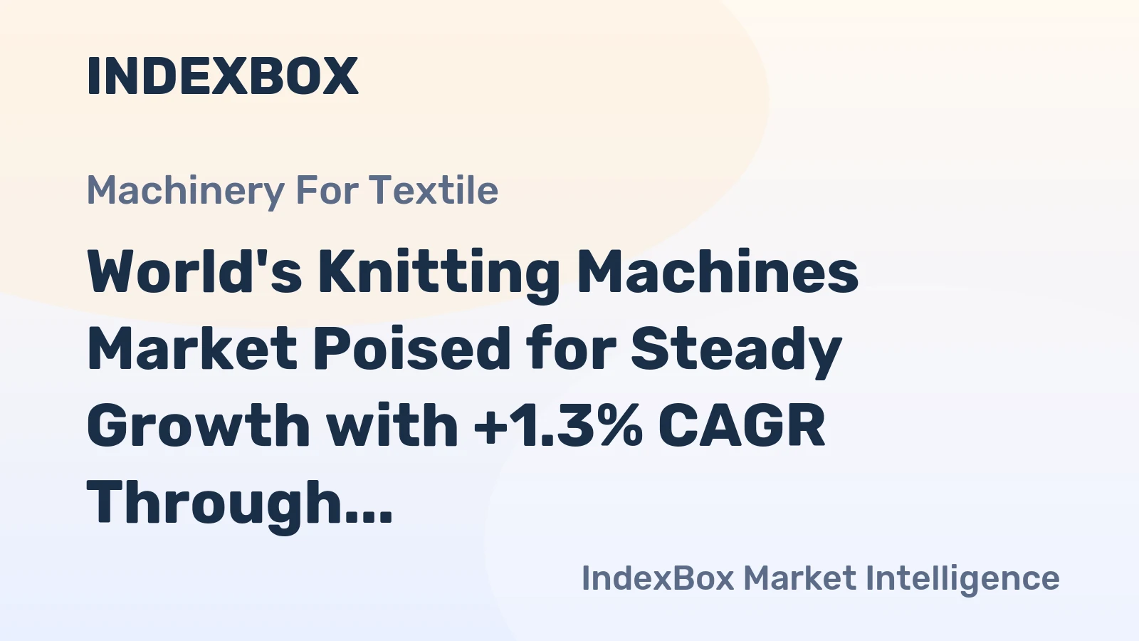 World's Knitting Machines Market Poised for Steady Growth with +1.3% CAGR Through 2035