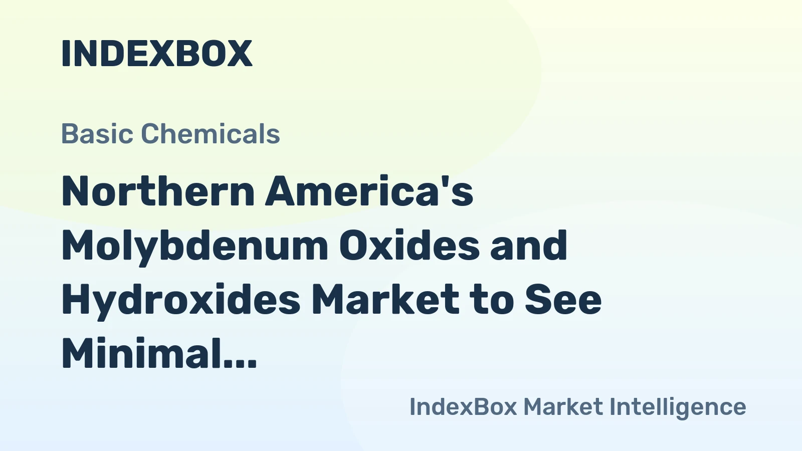 Northern America's Molybdenum Oxides and Hydroxides Market to See Minimal Growth with a +0.1% CAGR Through 2035