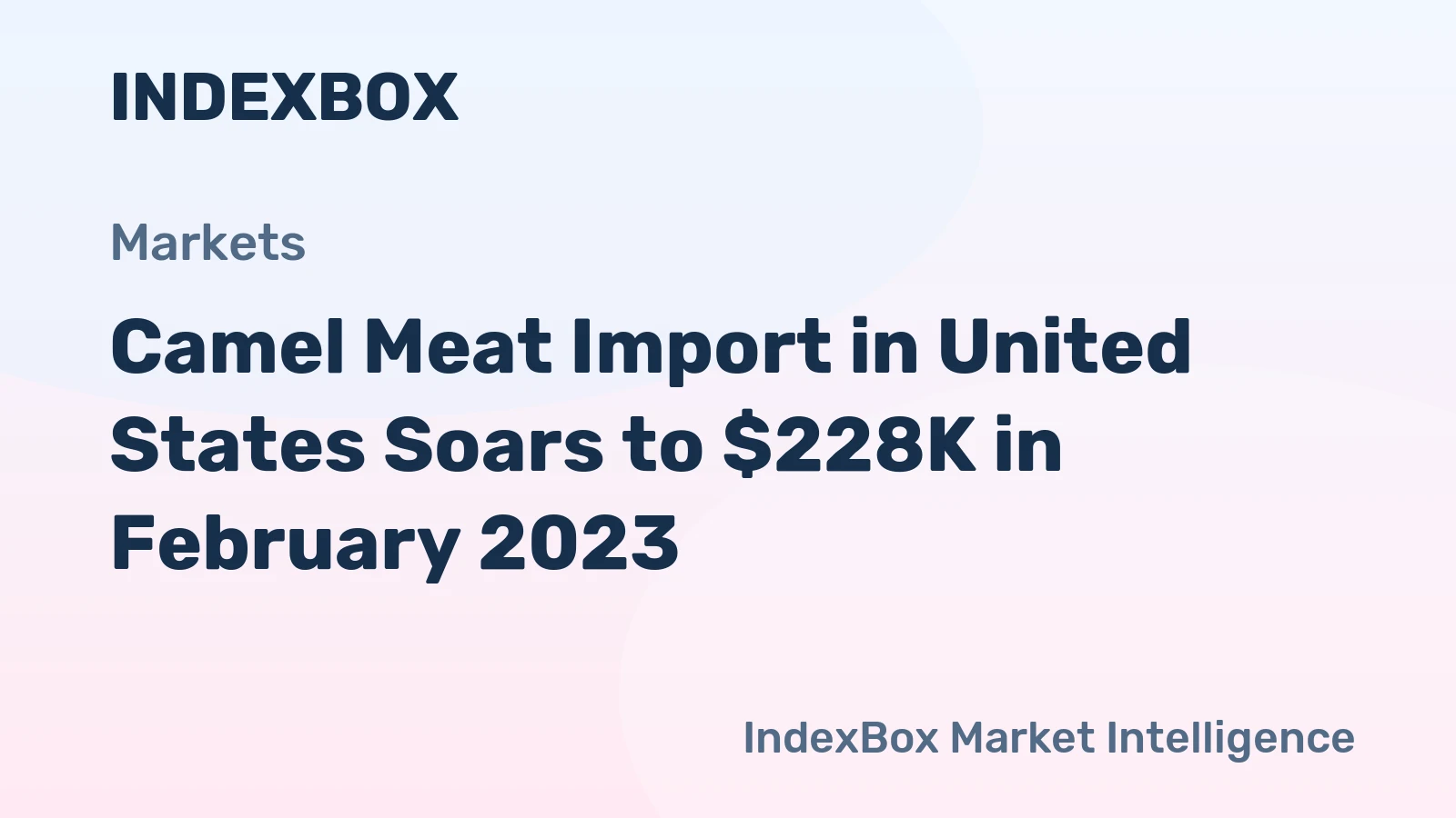 Camel Meat Import in United States Soars to $228K in February 2023