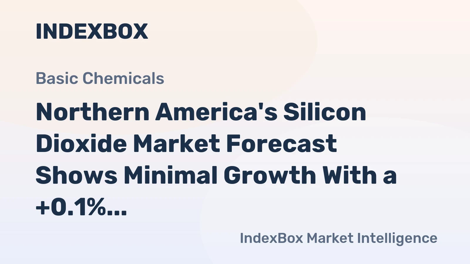 Northern America's Silicon Dioxide Market Forecast Shows Minimal Growth With a +0.1% Volume CAGR Through 2035