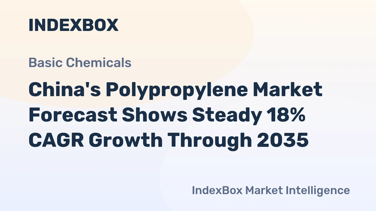 China's Polypropylene Market Forecast Shows Steady 18% CAGR Growth Through 2035