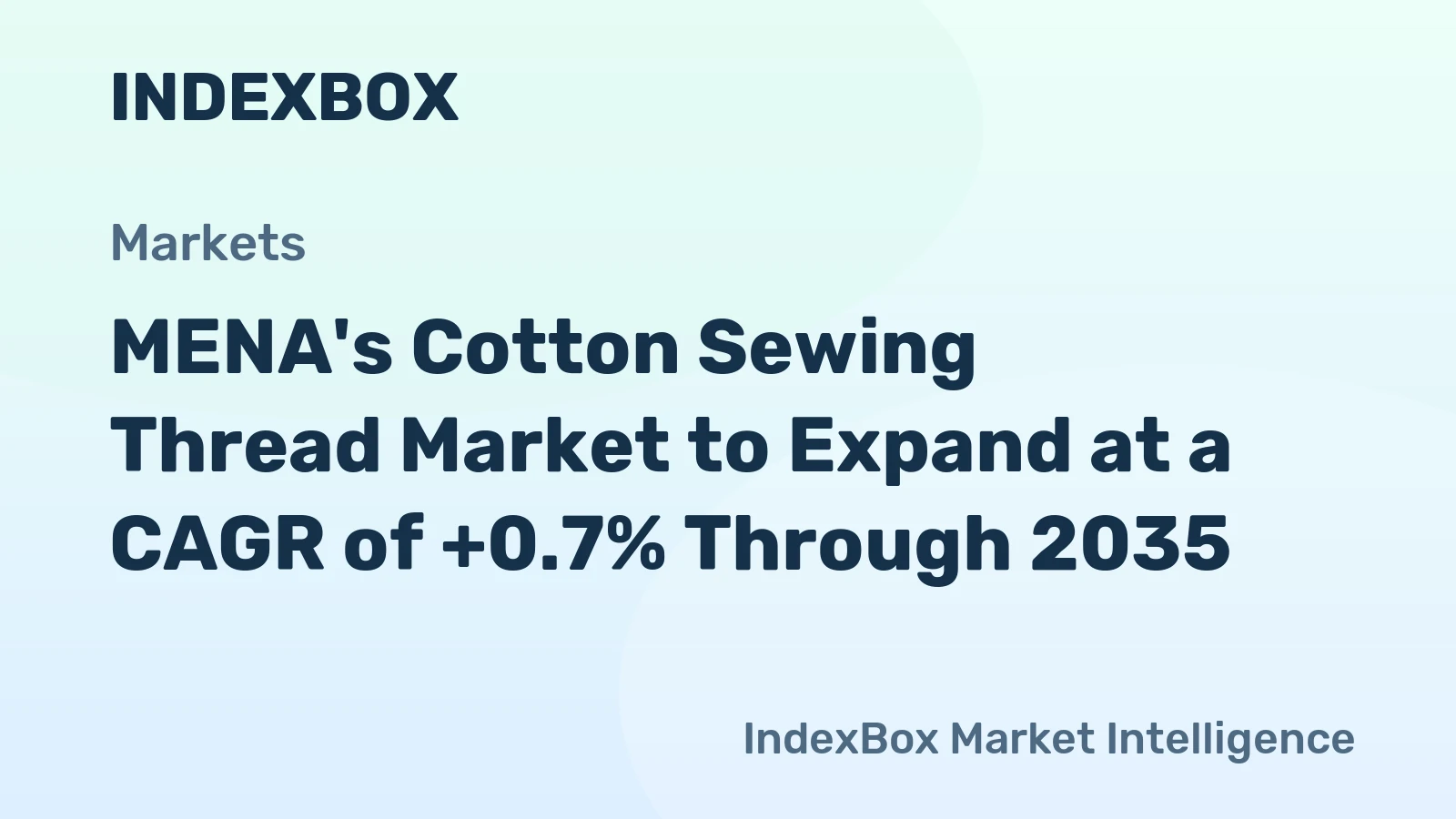 MENA's Cotton Sewing Thread Market to Expand at a CAGR of +0.7% Through 2035
