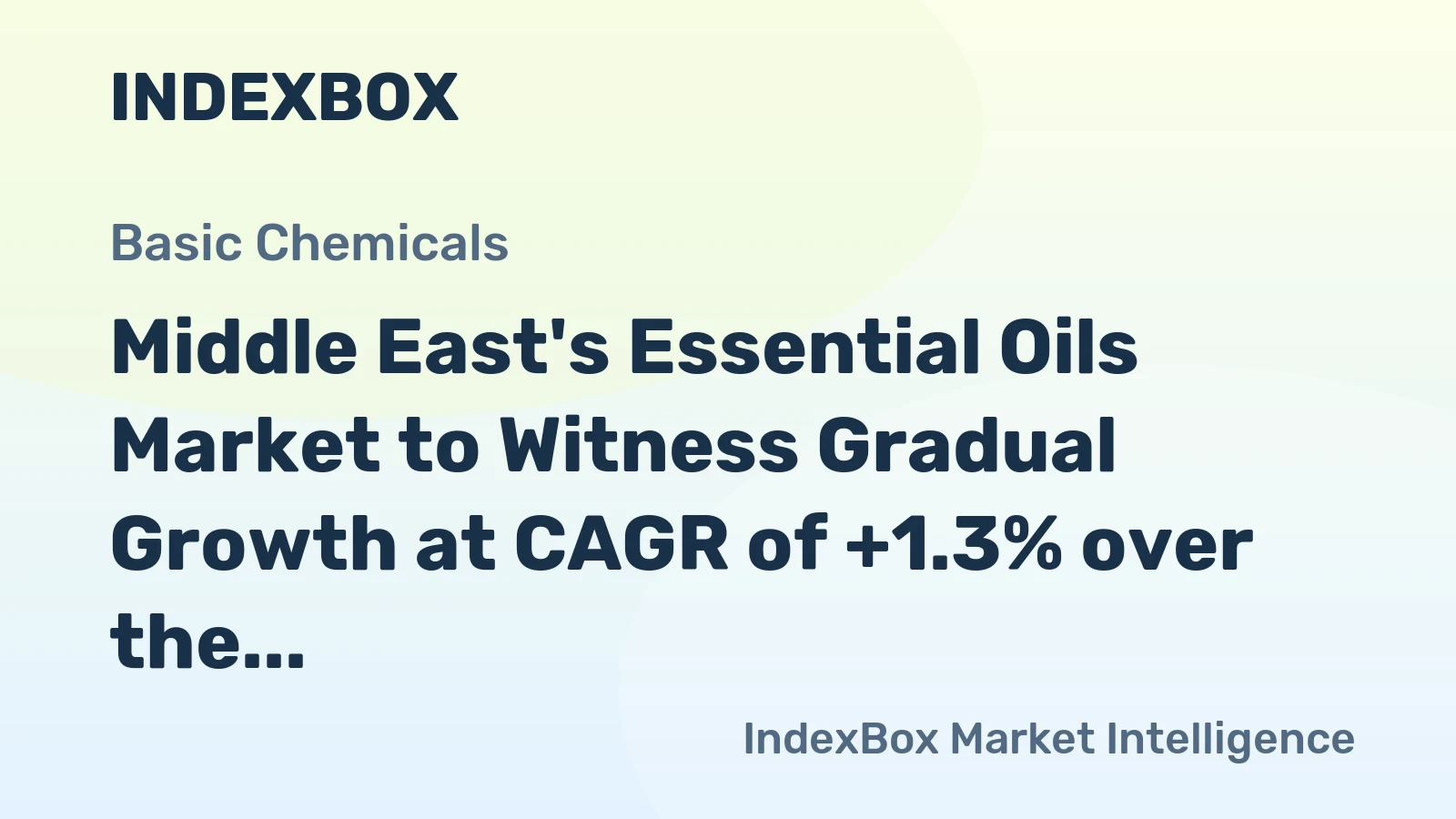Middle East's Essential Oils Market to Witness Gradual Growth at CAGR of +1.3% over the Next Decade