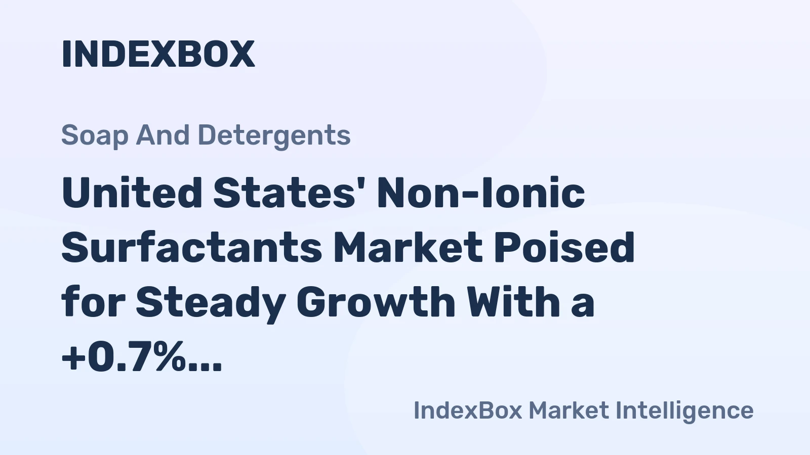 United States' Non-Ionic Surfactants Market Poised for Steady Growth With a +0.7% CAGR Through 2035
