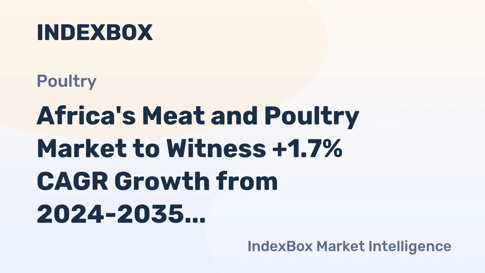 Africa's Meat and Poultry Market to Witness +1.7% CAGR Growth from 2024-2035