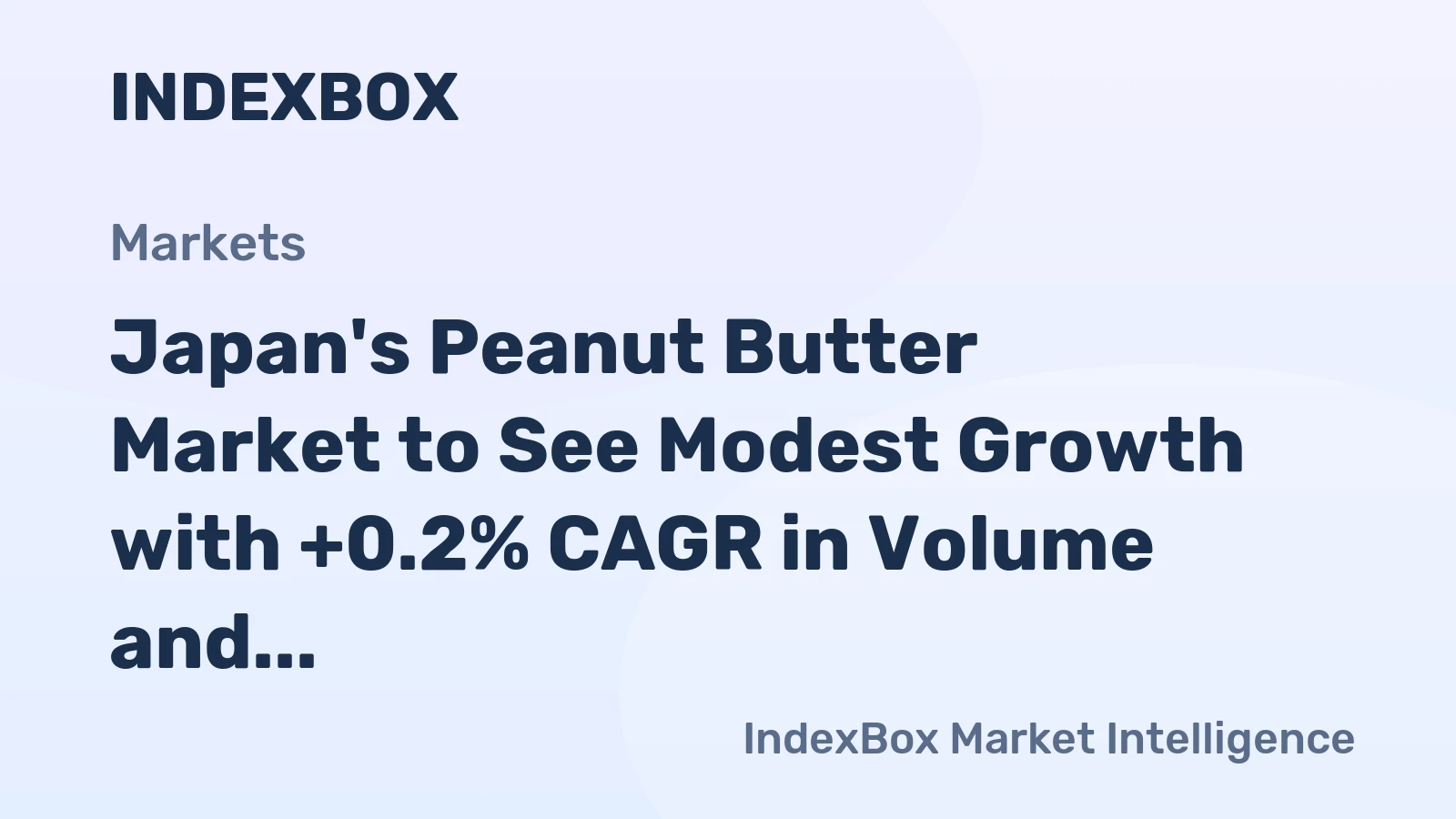 Japan's Peanut Butter Market to See Modest Growth with +0.2% CAGR in Volume and +0.3% CAGR in Value by 2035