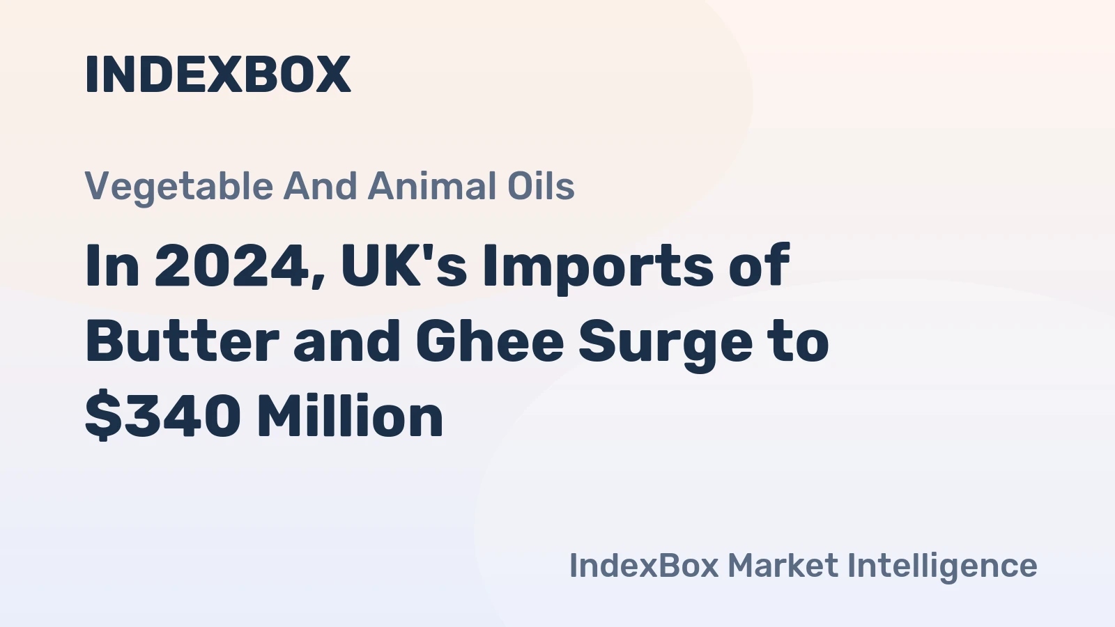 In 2024, UK's Imports of Butter and Ghee Surge to $340 Million
