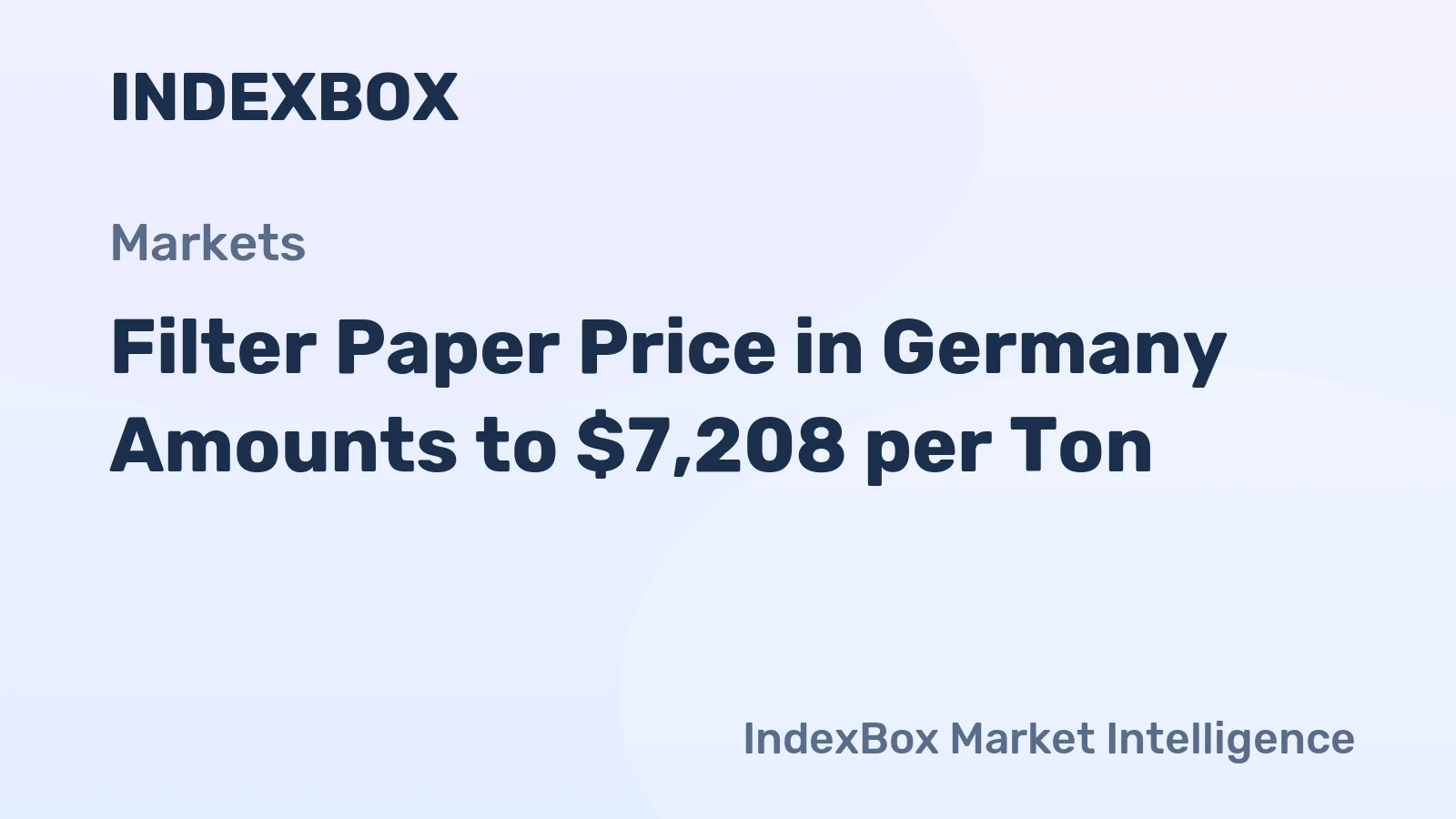 Filter Paper Price in Germany Amounts to $7,208 per Ton