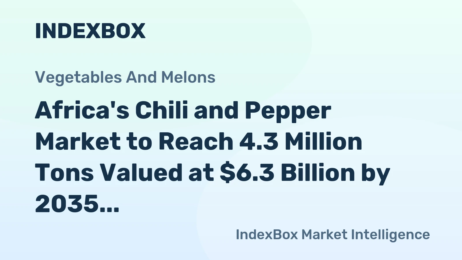 Africa's Chili and Pepper Market to Reach 4.3 Million Tons Valued at $6.3 Billion by 2035