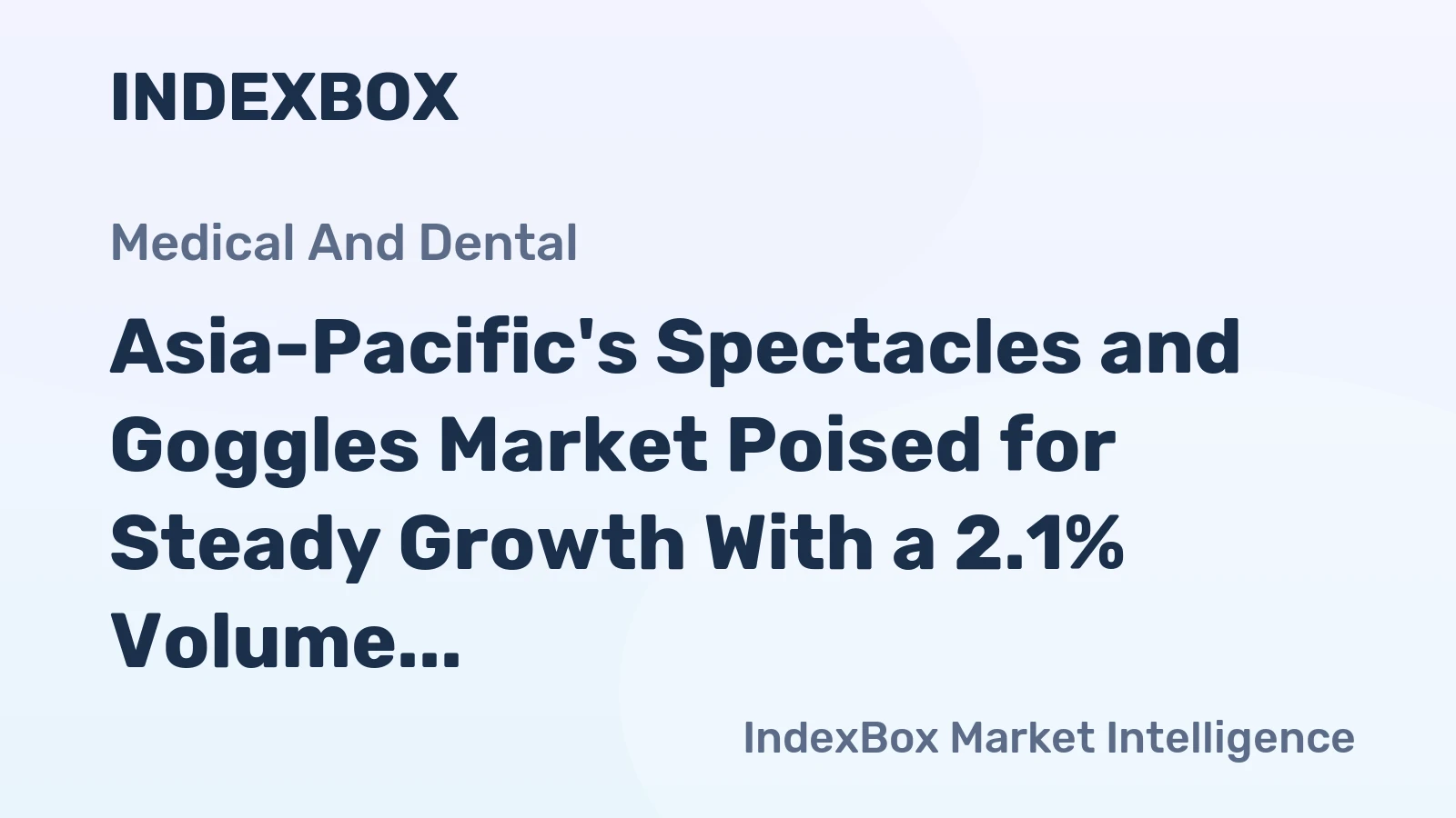 Asia-Pacific's Spectacles and Goggles Market Poised for Steady Growth With a 2.1% Volume CAGR Through 2035