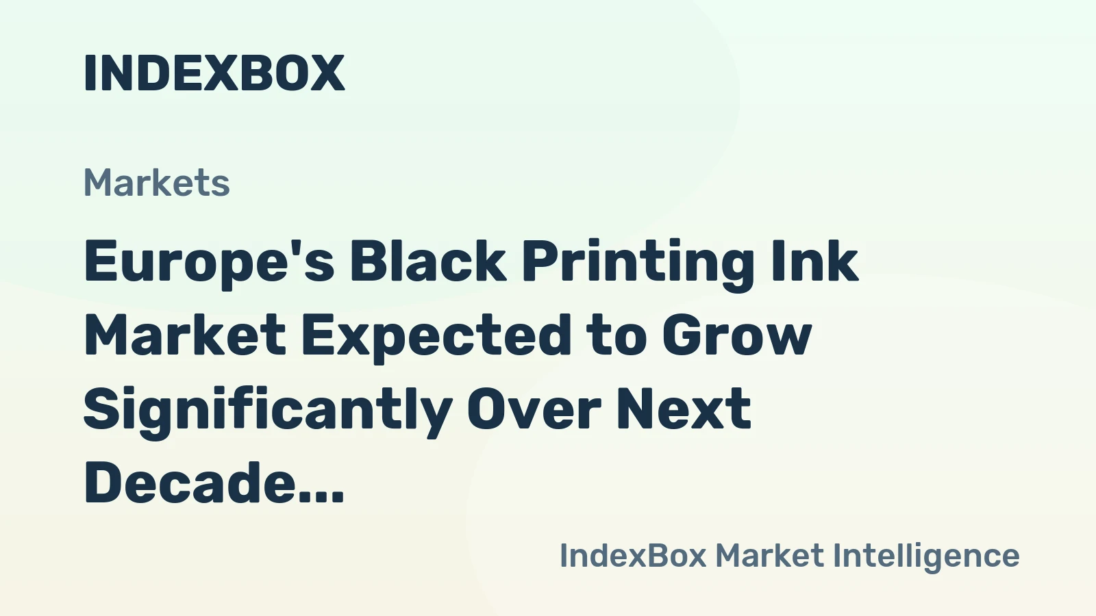 Europe's Black Printing Ink Market Expected to Grow Significantly Over Next Decade, Reaching 144K Tons and $1.1B Value by 2035