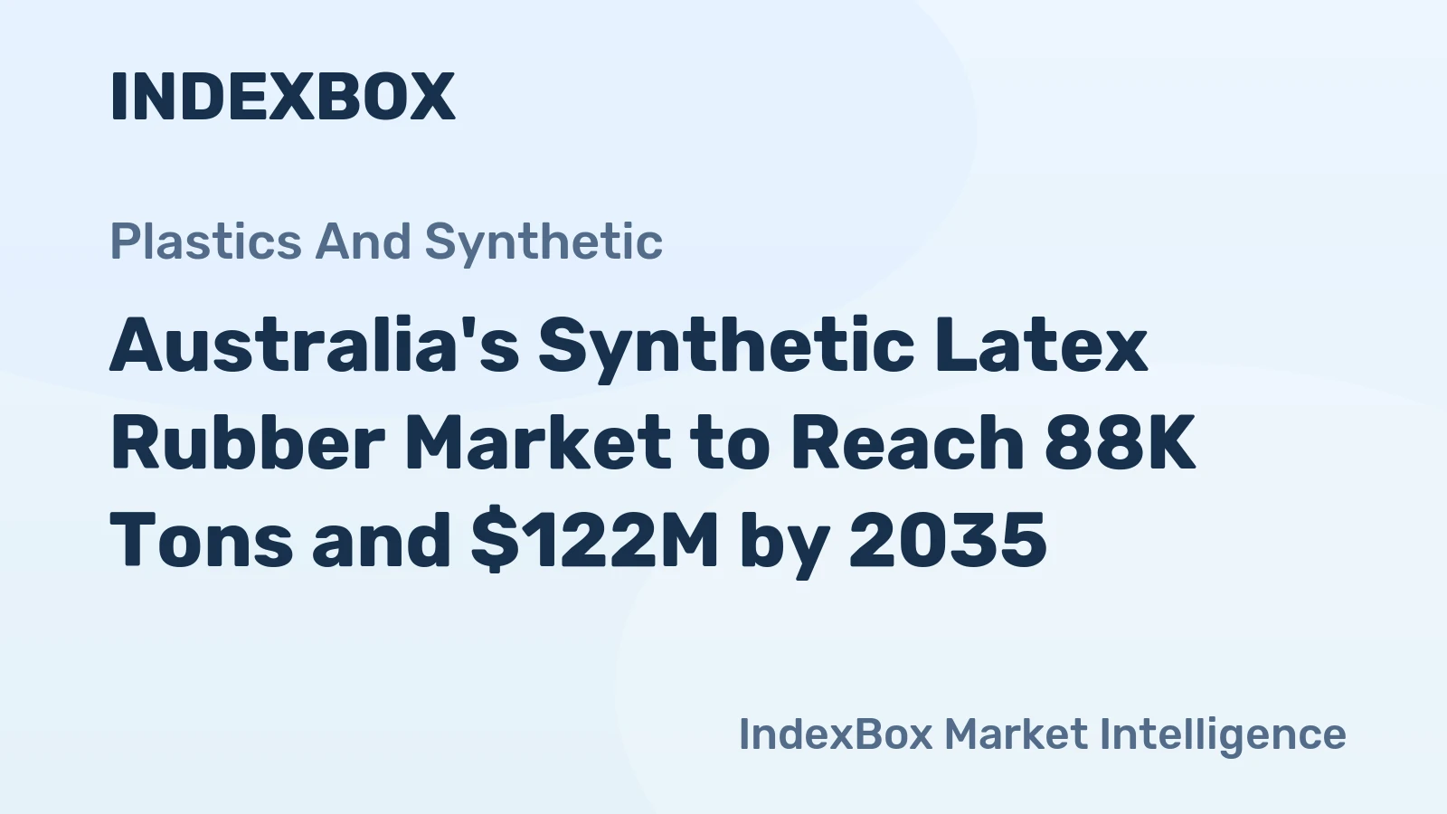 Australia's Synthetic Latex Rubber Market to Reach 88K Tons and $122M by 2035