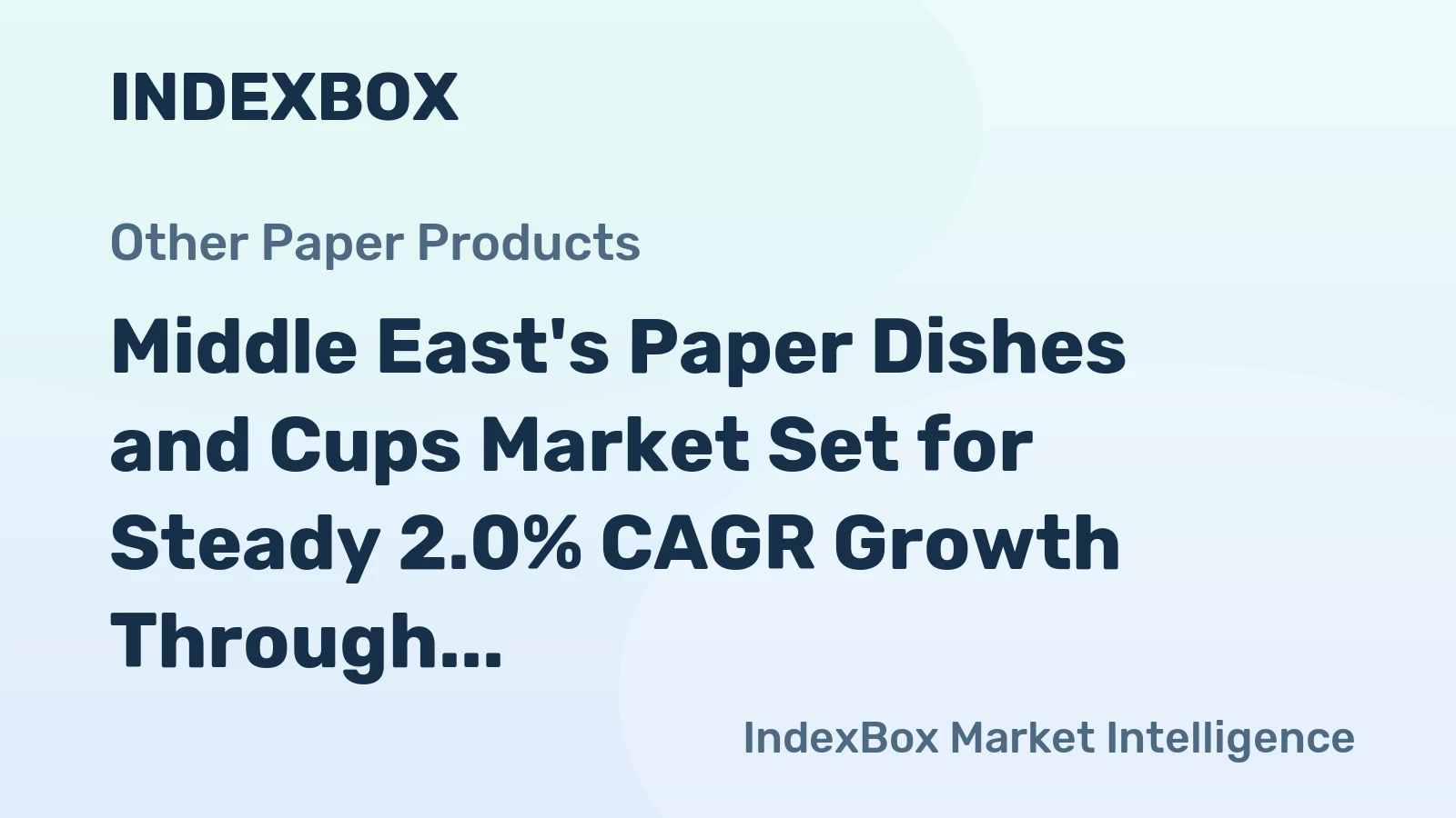 Middle East's Paper Dishes and Cups Market Set for Steady 2.0% CAGR Growth Through 2035