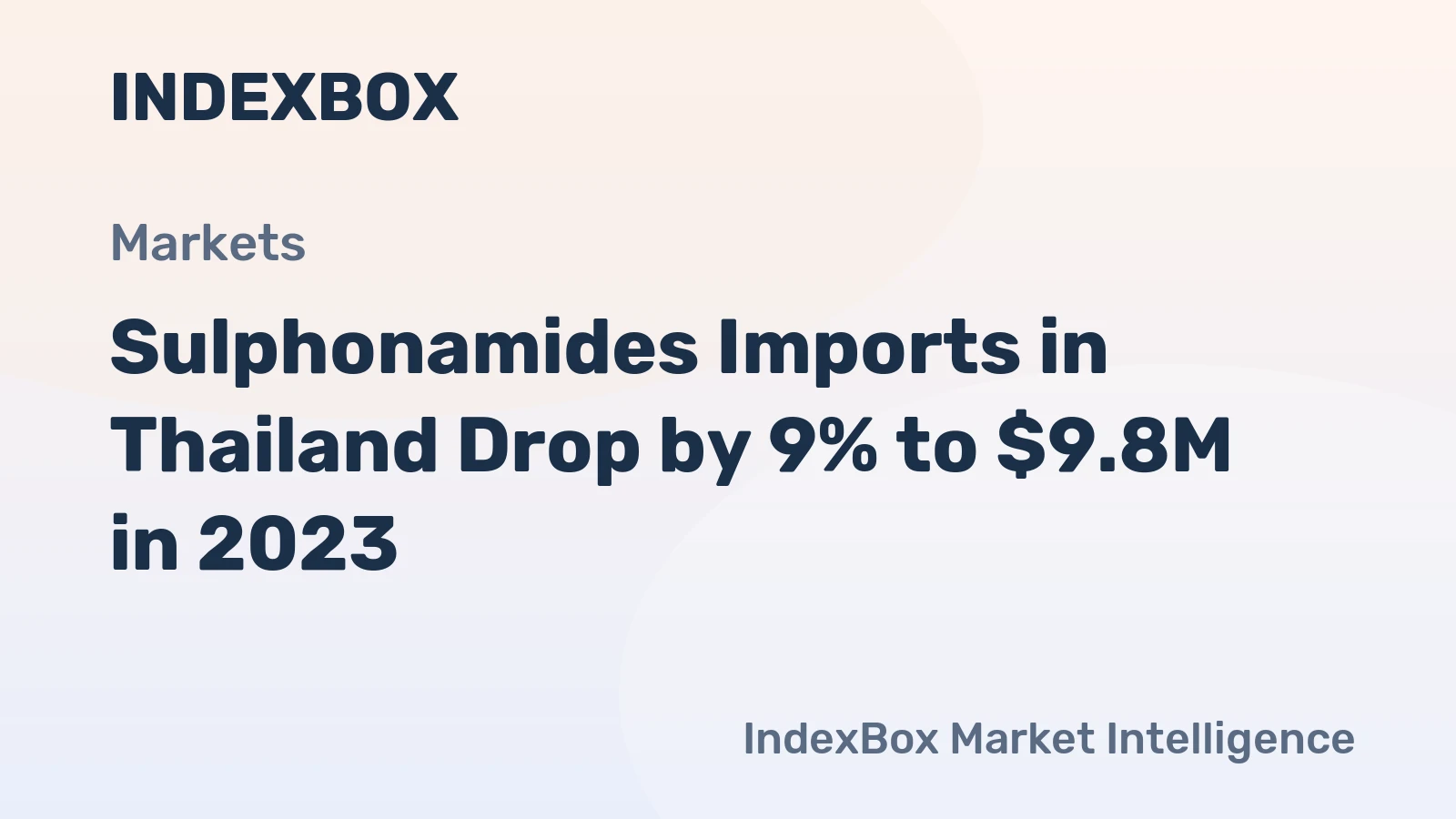 Sulphonamides Imports in Thailand Drop by 9% to $9.8M in 2023
