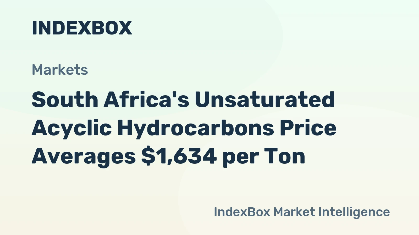 South Africa's Unsaturated Acyclic Hydrocarbons Price Averages $1,634 per Ton