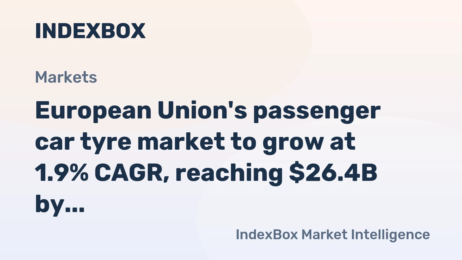 European Union's passenger car tyre market to grow at 1.9% CAGR, reaching $26.4B by 2035 on steady demand.
