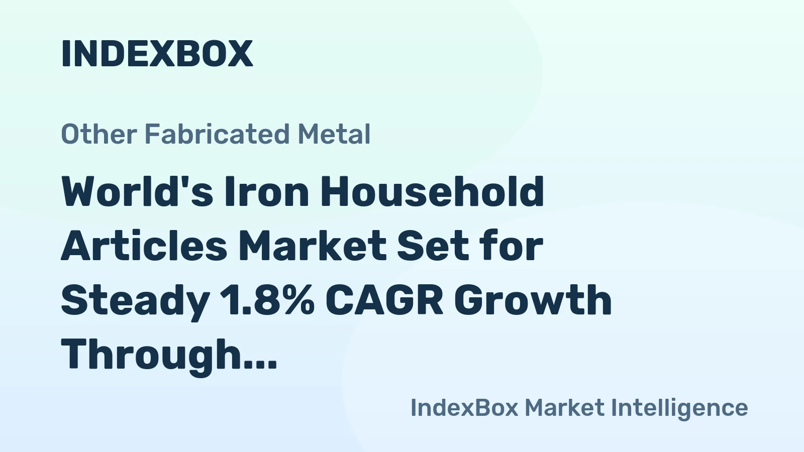 World's Iron Household Articles Market Set for Steady 1.8% CAGR Growth Through 2035