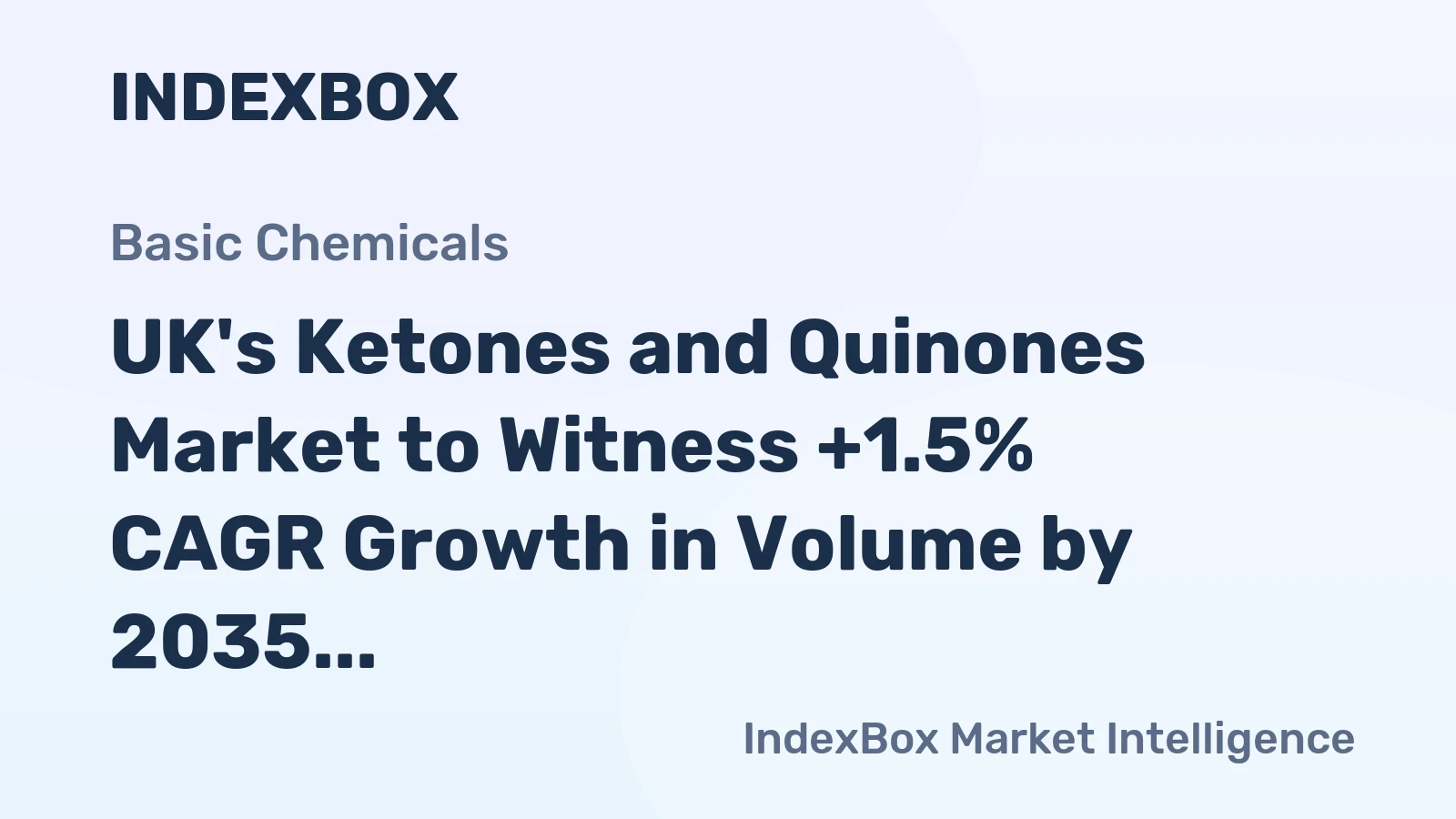 UK's Ketones and Quinones Market to Witness +1.5% CAGR Growth in Volume by 2035, Reaching 61K Tons
