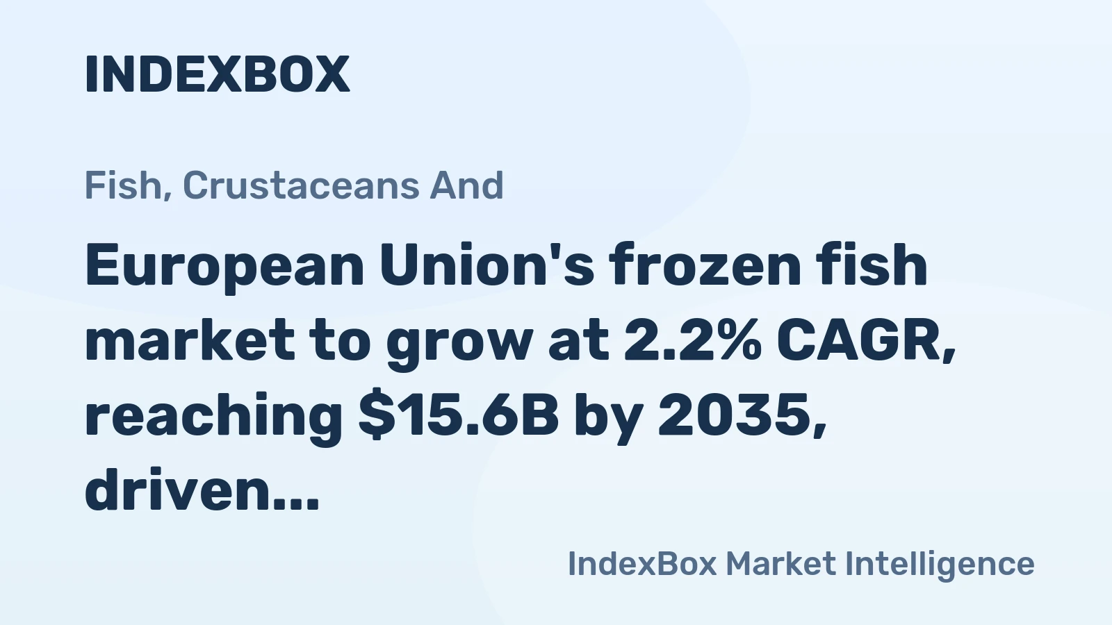European Union's frozen fish market to grow at 2.2% CAGR, reaching $15.6B by 2035, driven by rising demand.