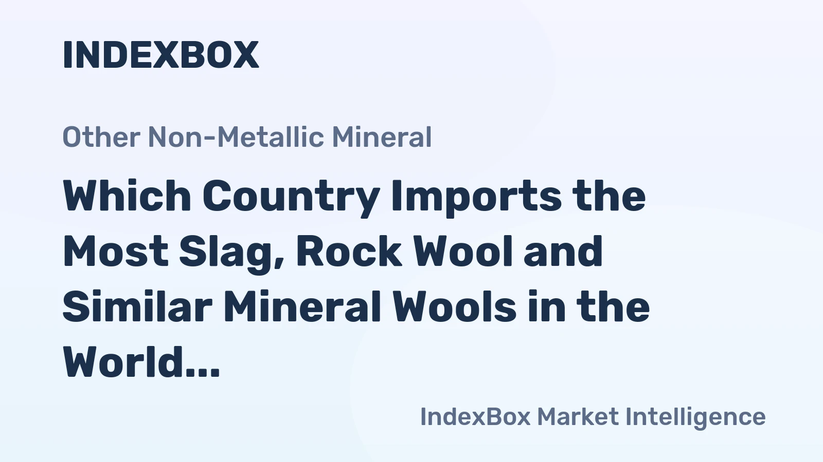 Which Country Imports the Most Slag, Rock Wool and Similar Mineral Wools in the World?