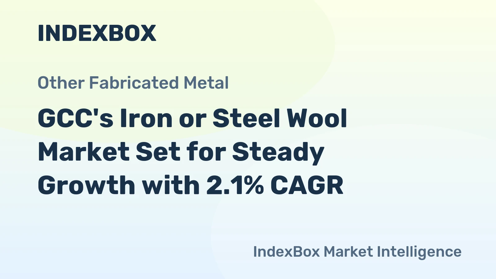 GCC's Iron or Steel Wool Market Set for Steady Growth with 2.1% CAGR