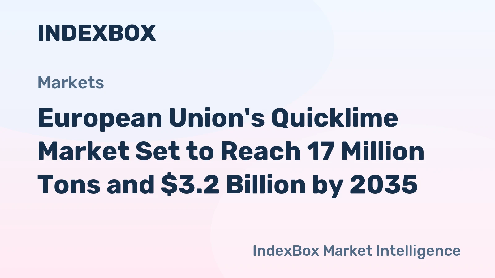 European Union's Quicklime Market Set to Reach 17 Million Tons and $3.2 Billion by 2035