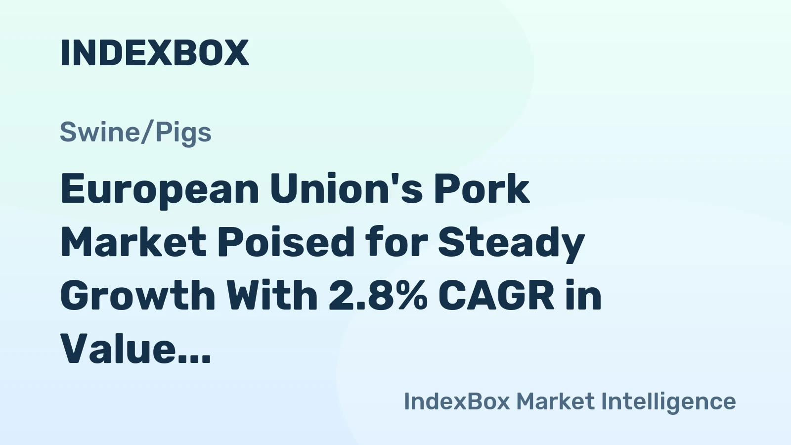 European Union's Pork Market Poised for Steady Growth With 2.8% CAGR in Value Through 2035