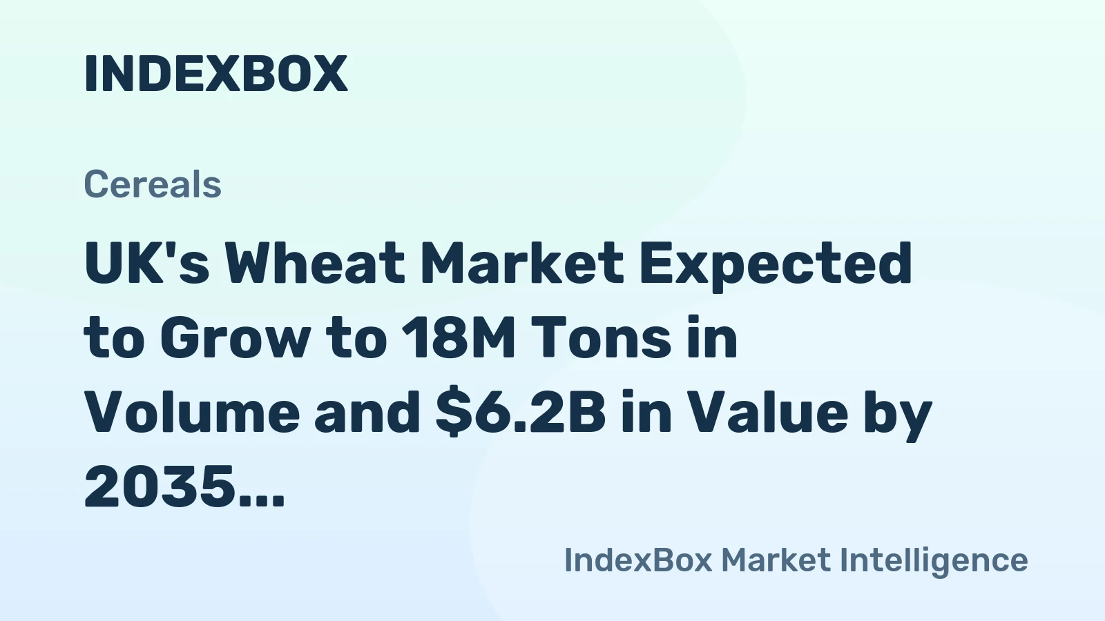 UK's Wheat Market Expected to Grow to 18M Tons in Volume and $6.2B in Value by 2035