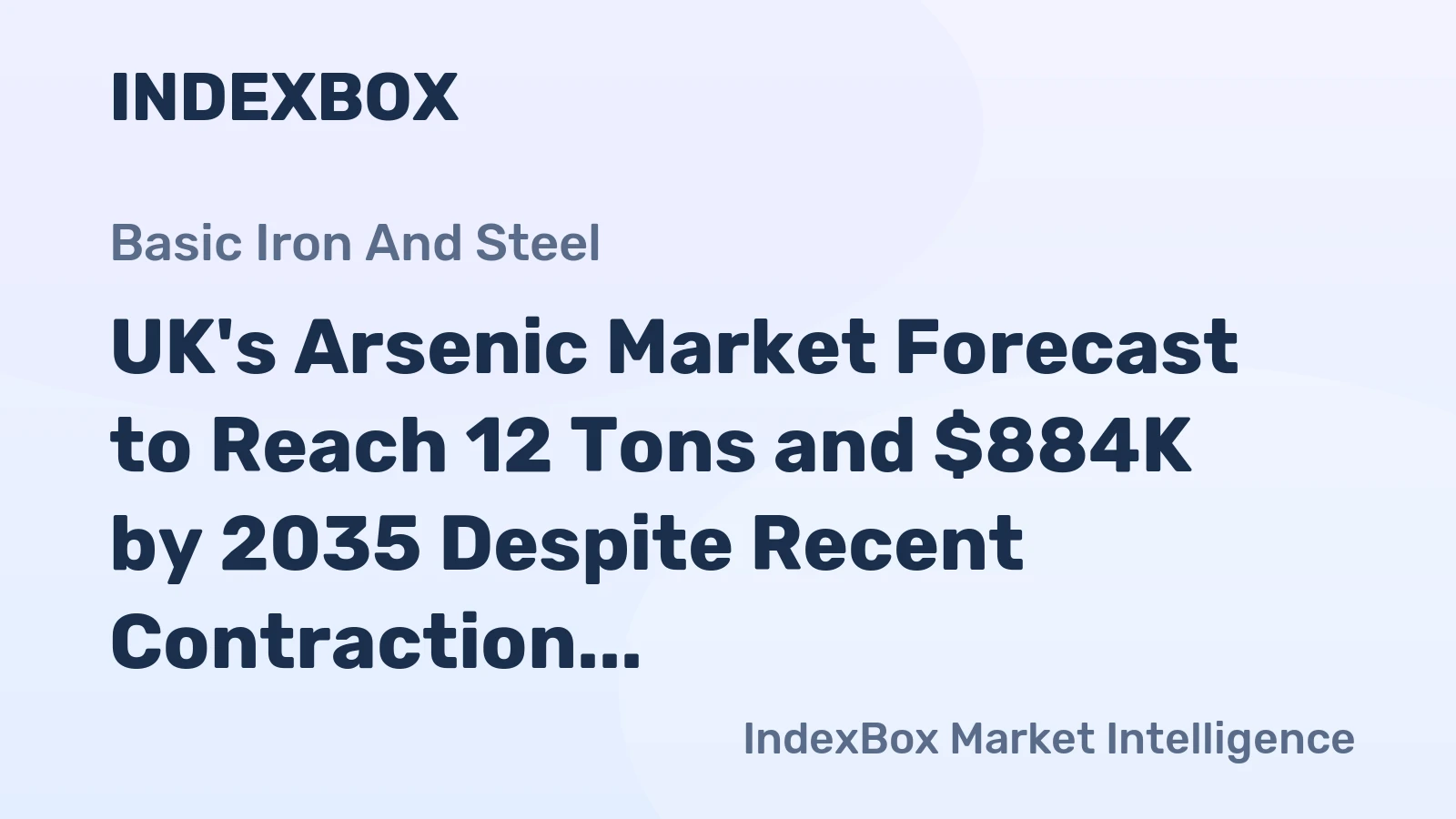 UK's Arsenic Market Forecast to Reach 12 Tons and $884K by 2035 Despite Recent Contraction