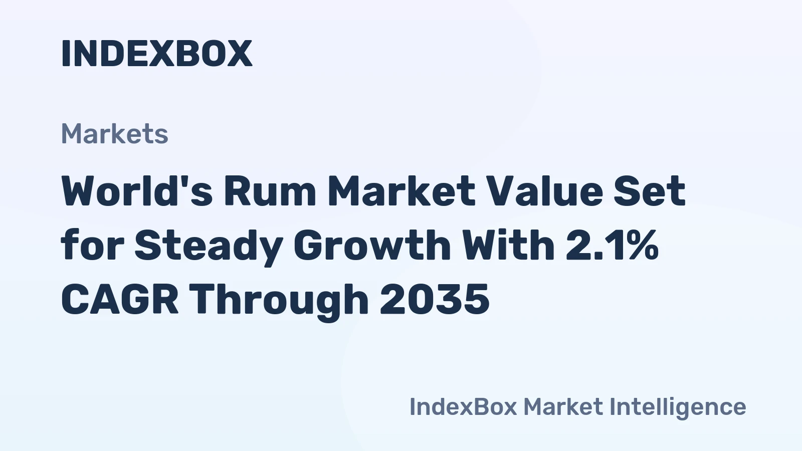 World's Rum Market Value Set for Steady Growth With 2.1% CAGR Through 2035
