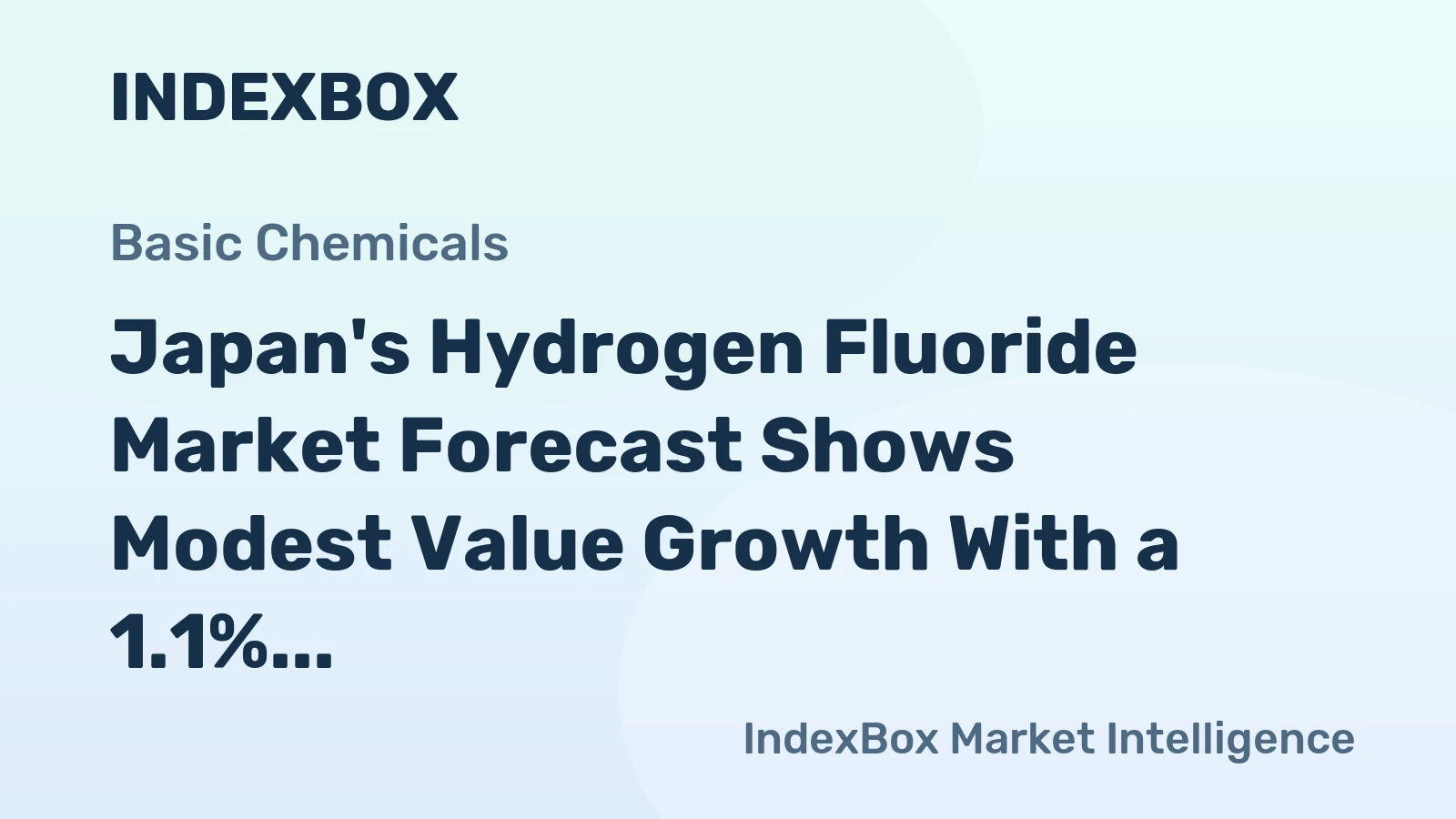 Japan's Hydrogen Fluoride Market Forecast Shows Modest Value Growth With a 1.1% CAGR Through 2035