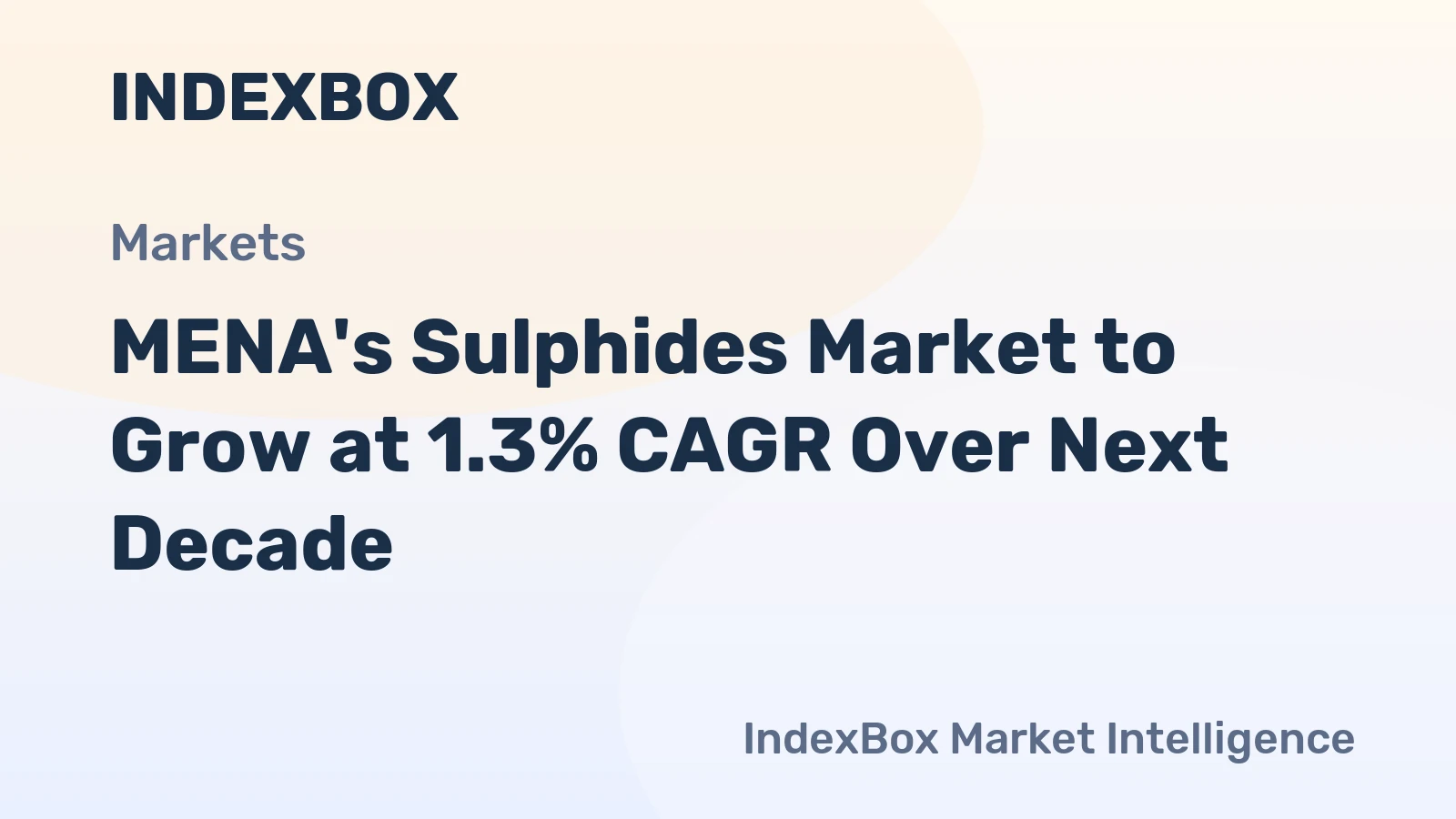 MENA's Sulphides Market to Grow at 1.3% CAGR Over Next Decade