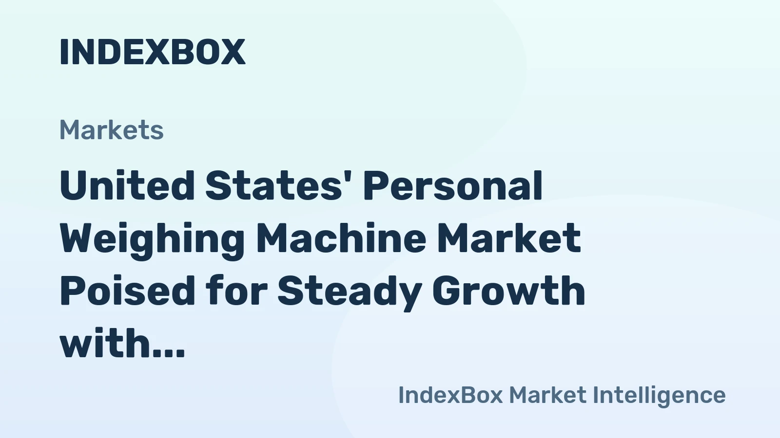 United States' Personal Weighing Machine Market Poised for Steady Growth with 3% CAGR