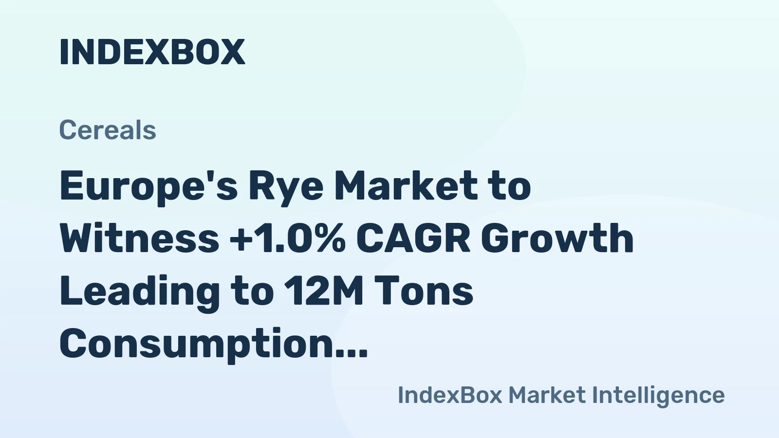 Europe's Rye Market to Witness +1.0% CAGR Growth Leading to 12M Tons Consumption by 2035