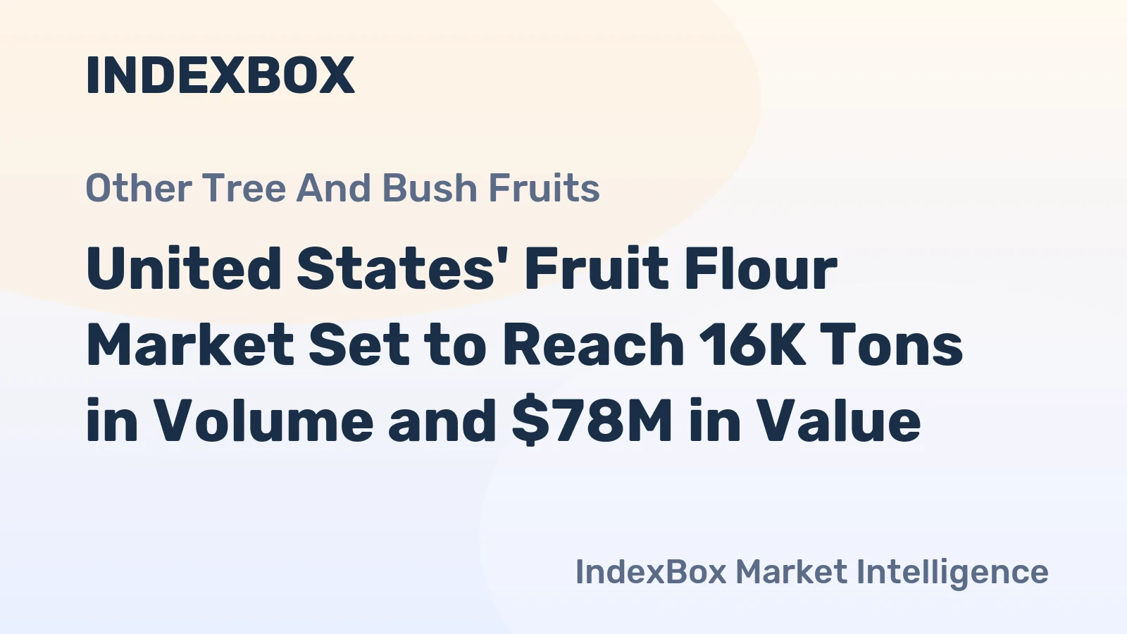 United States' Fruit Flour Market Set to Reach 16K Tons in Volume and $78M in Value