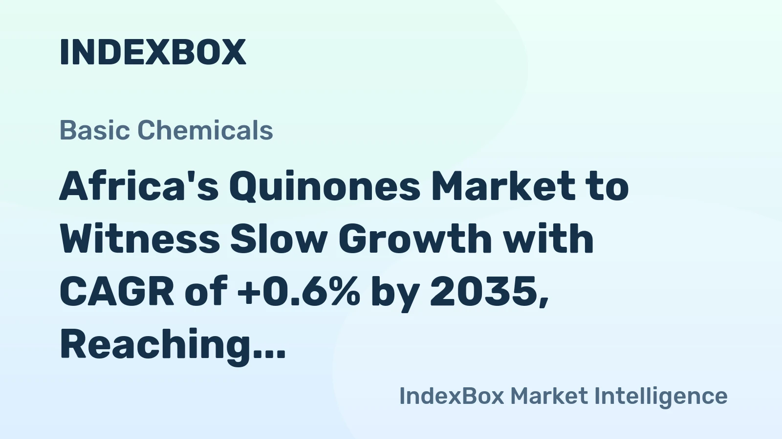 Africa's Quinones Market to Witness Slow Growth with CAGR of +0.6% by 2035, Reaching $4.4M in Value