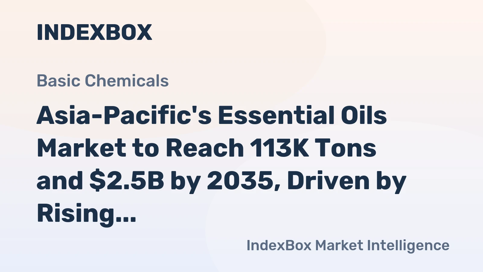 Asia-Pacific's Essential Oils Market to Reach 113K Tons and $2.5B by 2035, Driven by Rising Demand