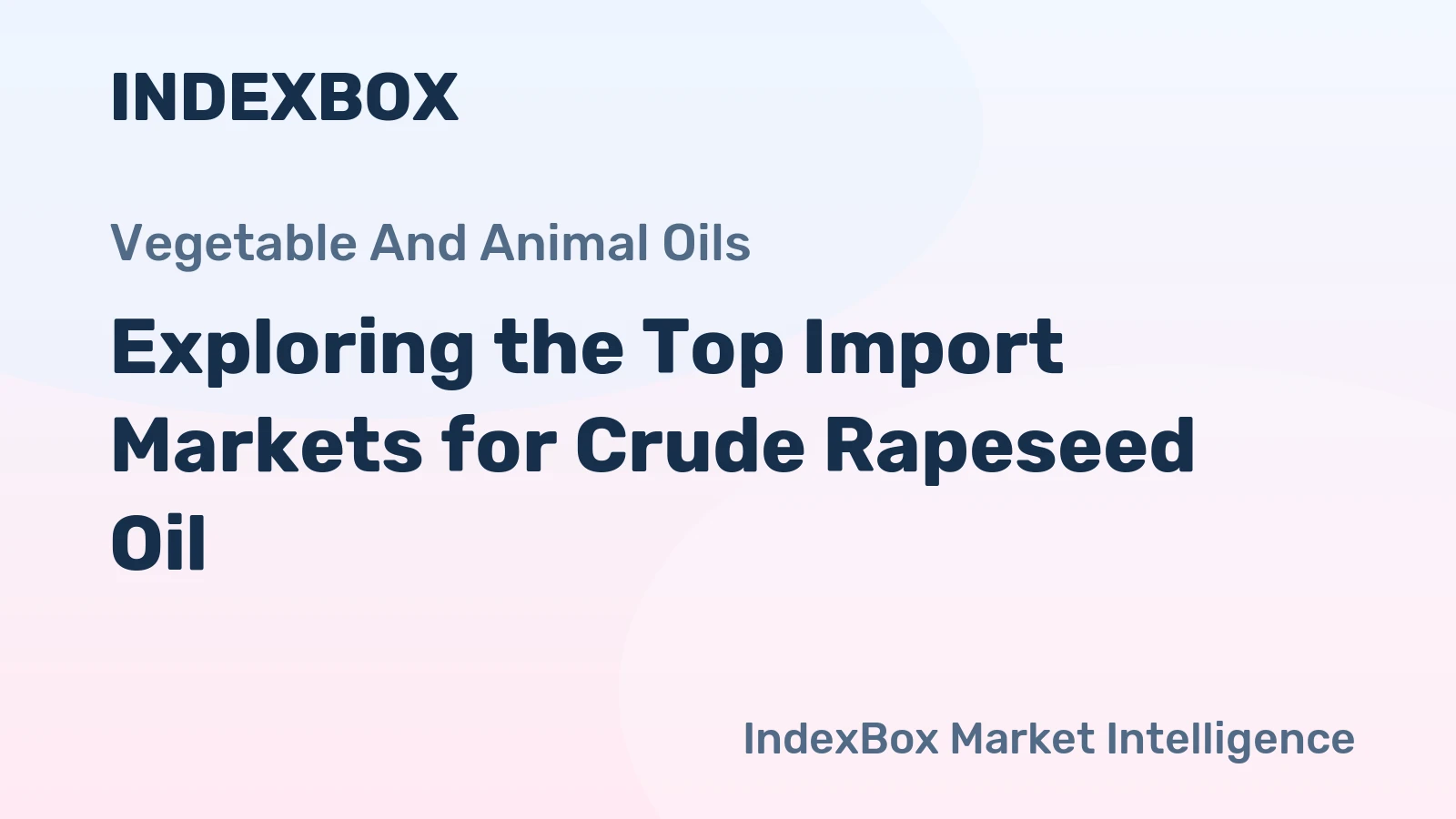 Exploring the Top Import Markets for Crude Rapeseed Oil