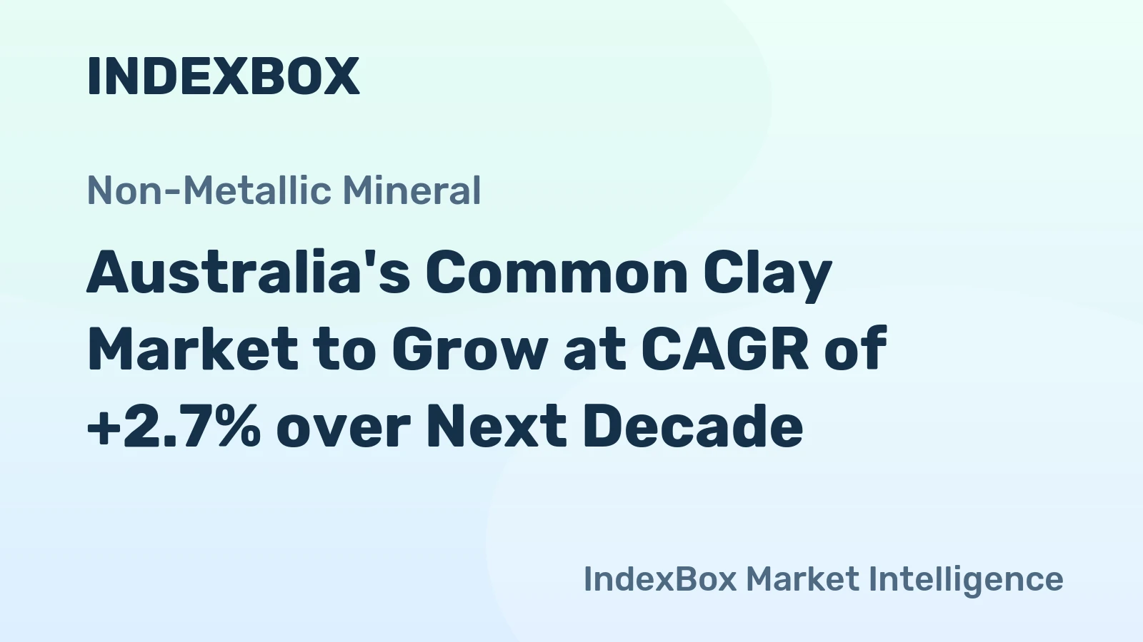 Australia's Common Clay Market to Grow at CAGR of +2.7% over Next Decade