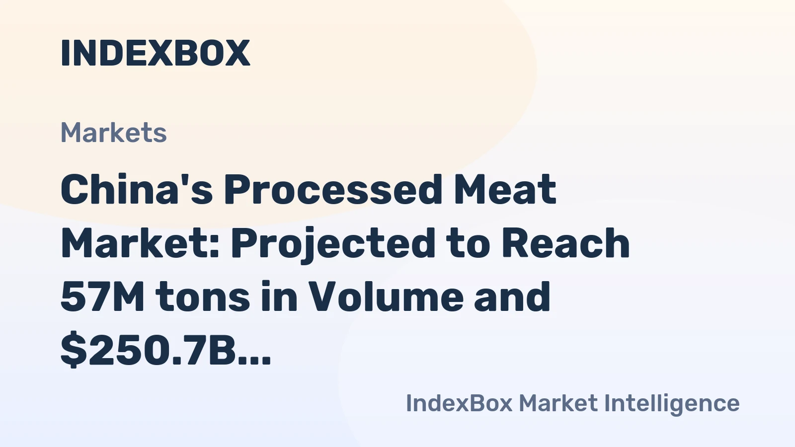 China's Processed Meat Market: Projected to Reach 57M tons in Volume and $250.7B in Value by 2035