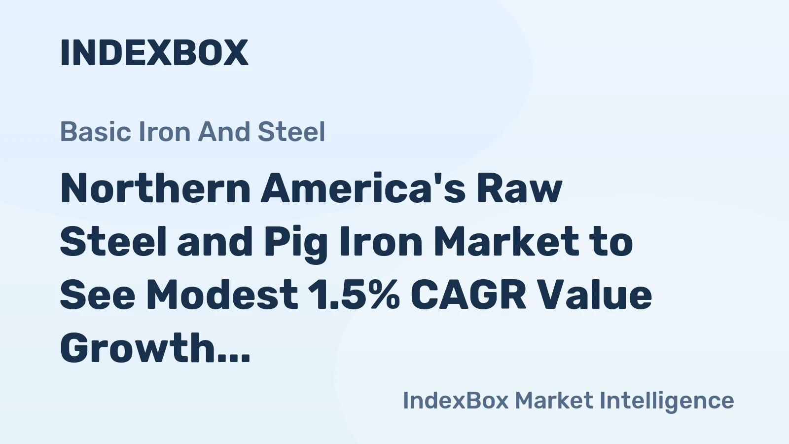 Northern America's Raw Steel and Pig Iron Market to See Modest 1.5% CAGR Value Growth Through 2035