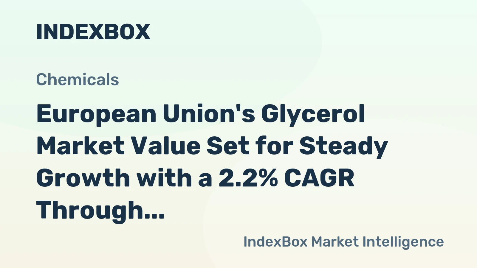 European Union's Glycerol Market Value Set for Steady Growth with a 2.2% CAGR Through 2035