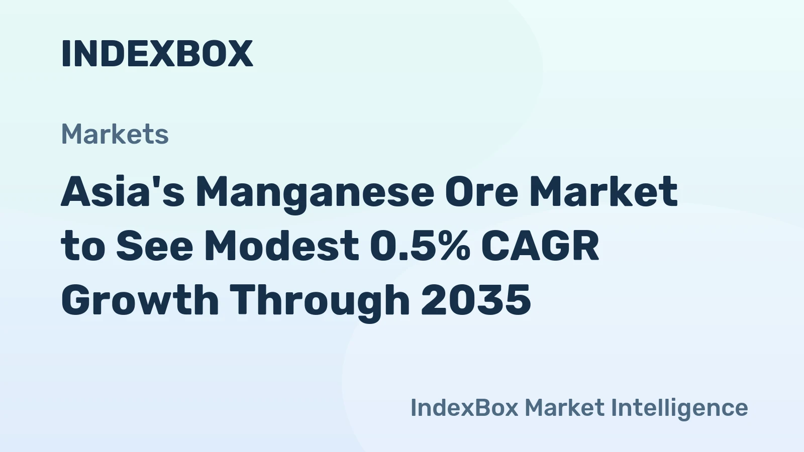 Asia's Manganese Ore Market to See Modest 0.5% CAGR Growth Through 2035