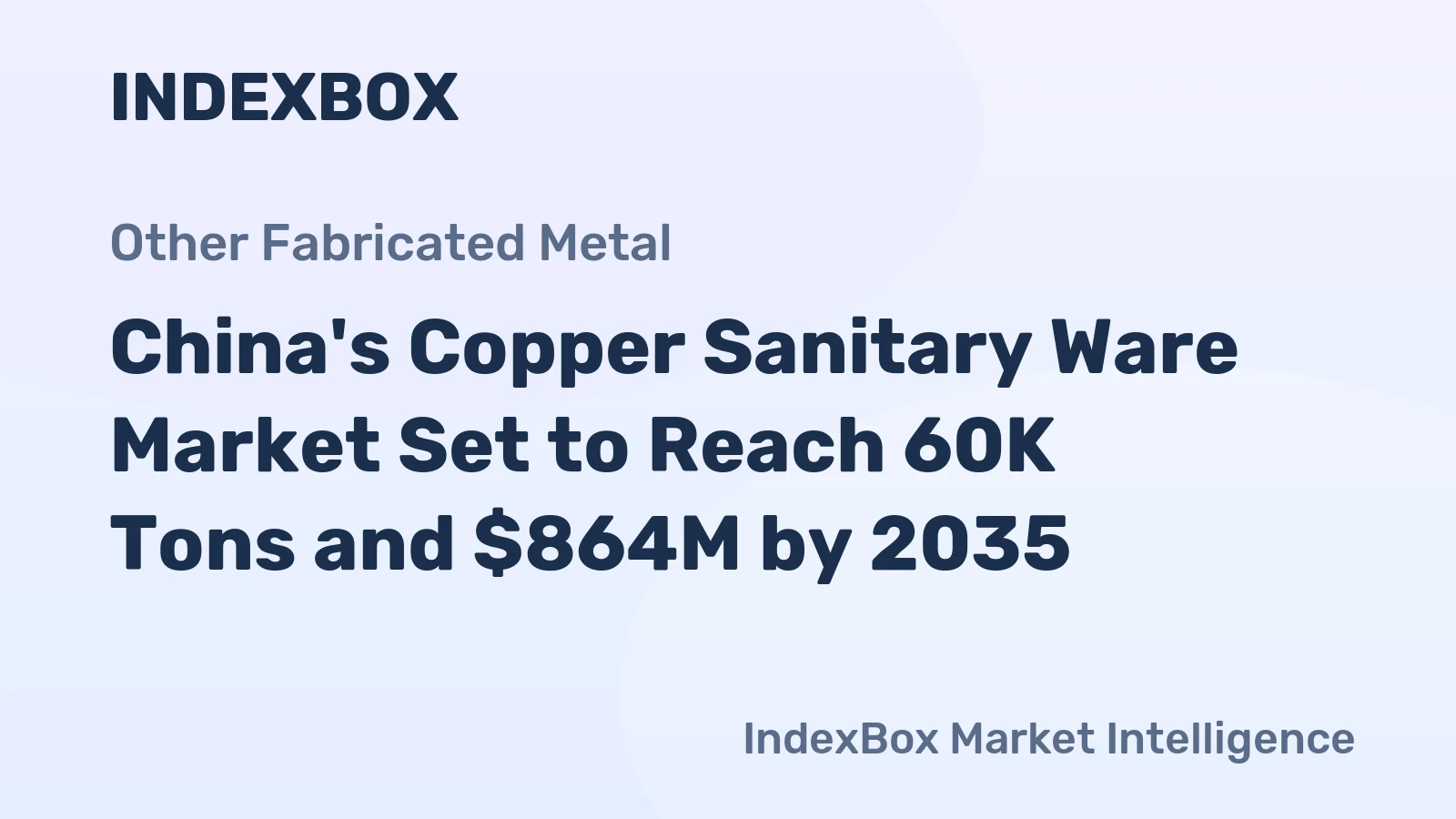 China's Copper Sanitary Ware Market Set to Reach 60K Tons and $864M by 2035