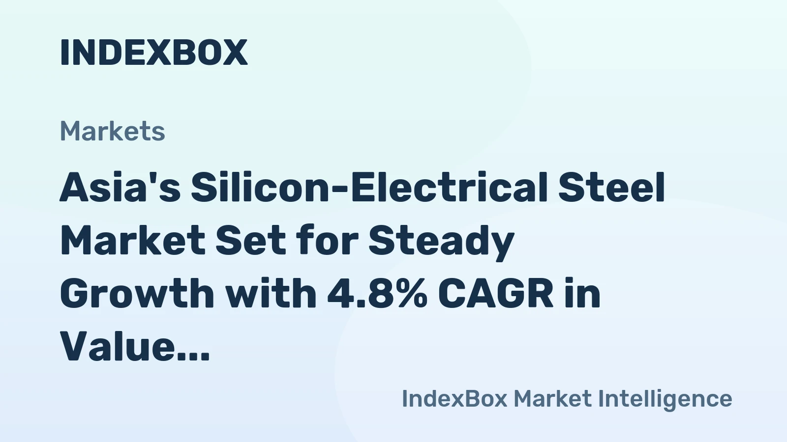 Asia's Silicon-Electrical Steel Market Set for Steady Growth with 4.8% CAGR in Value Through 2035