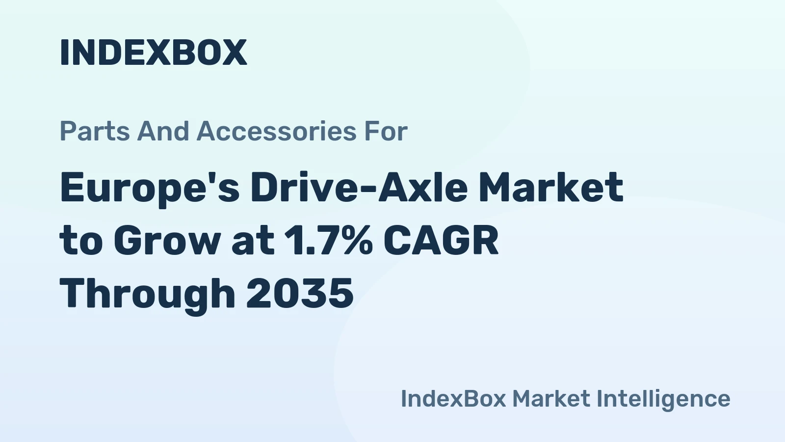Europe's Drive-Axle Market to Grow at 1.7% CAGR Through 2035
